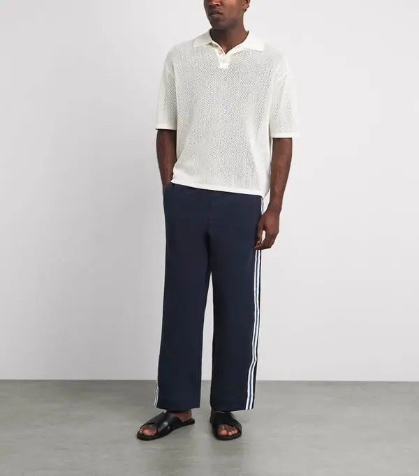 Commas Crochet Stripe Sweatpants