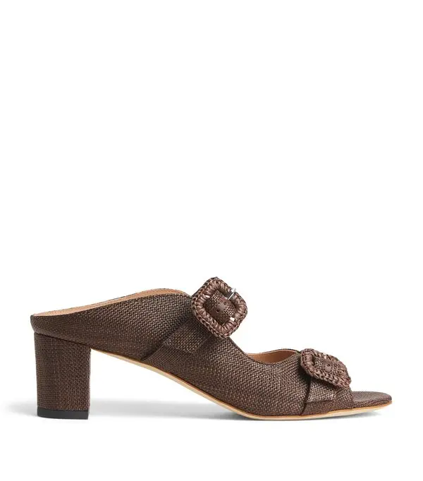 MALONE SOULIERS Raffia Kimmy Heeled Mules