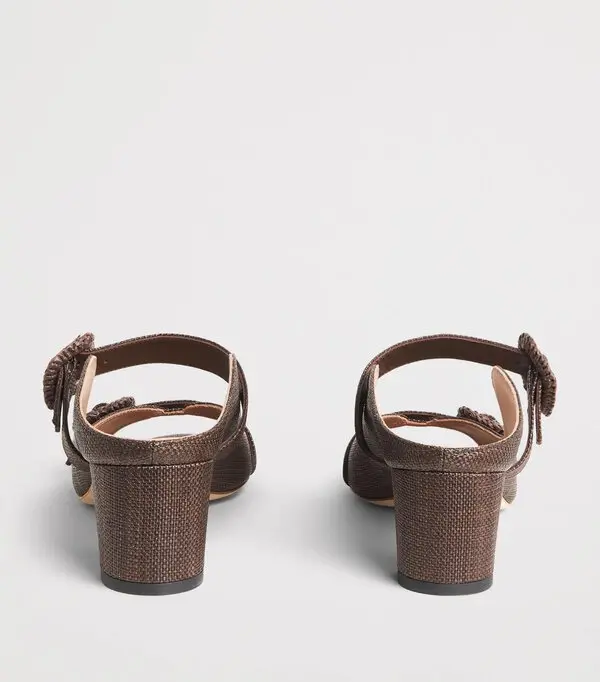 MALONE SOULIERS Raffia Kimmy Heeled Mules