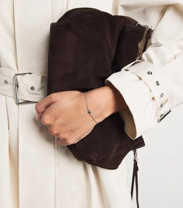 ASTRID & MIYU Recycled Sterling Heart Charm Bracelet