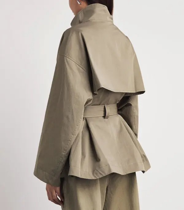 FRAME The Field Short Trench Coat - Green