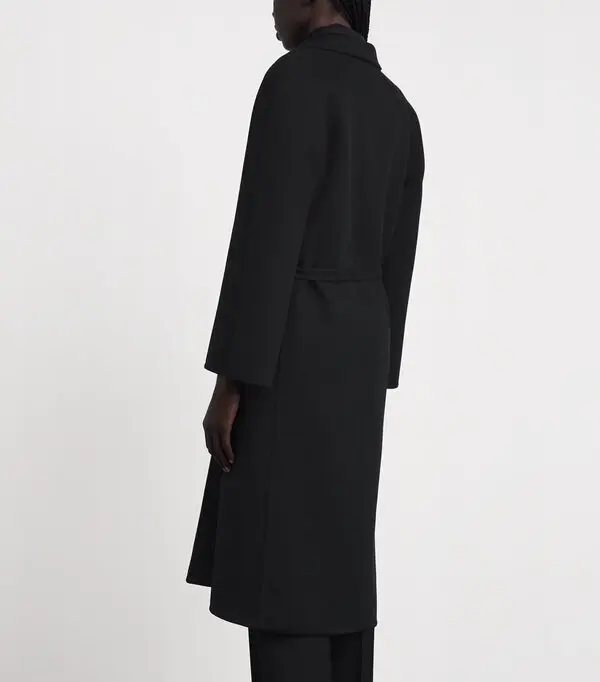 JIL SANDER Wool Belted Coat - Black