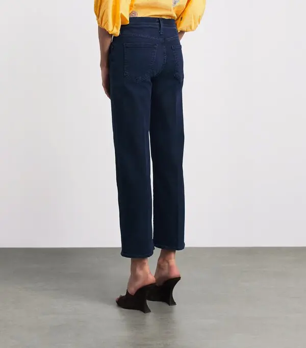 MOTHER The Rambler Zip Ankle Jeans - Navy