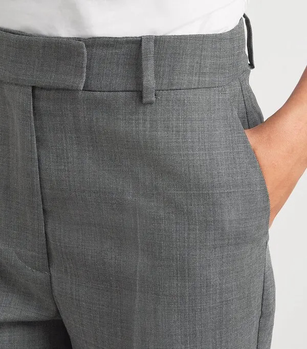 GANNI Wool-blend Straight Trousers