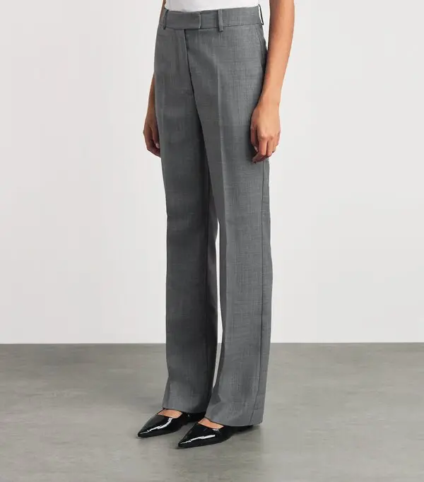GANNI Wool-blend Straight Trousers