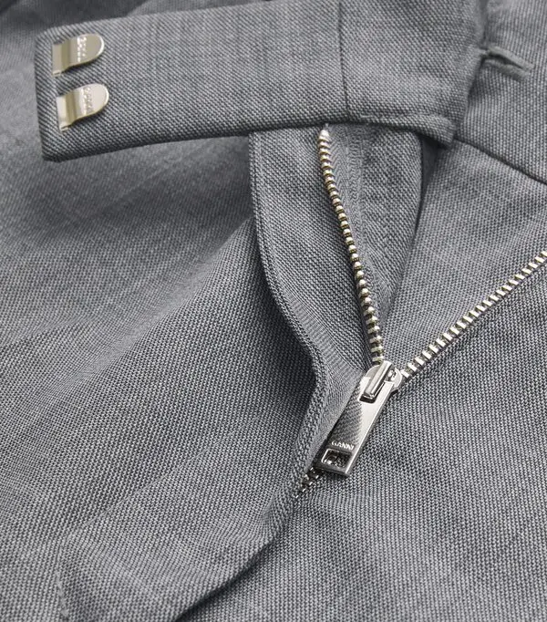 GANNI Wool-blend Straight Trousers