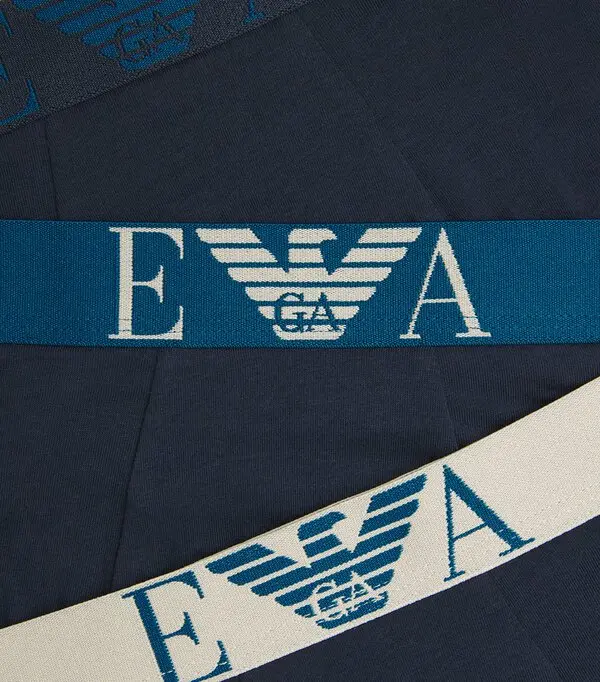 Emporio Armani Stretch-cotton Eagle Monogram Trunks