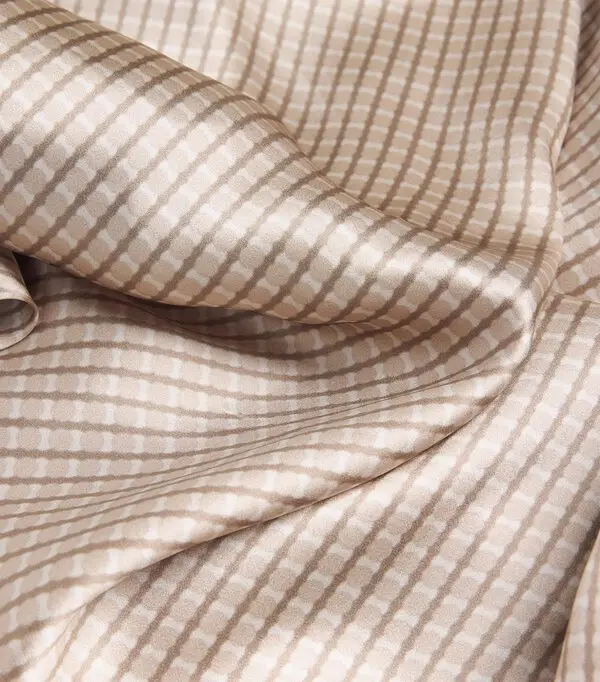 Kiton Silk Printed Maxi Shirt Dress