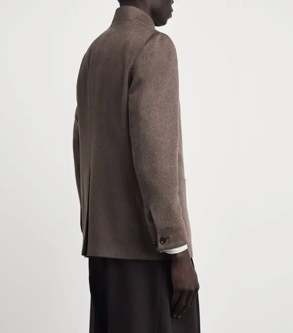 LARDINI Cashmere Jacket With Stand Collar