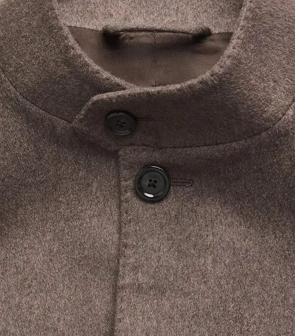 LARDINI Cashmere Jacket With Stand Collar
