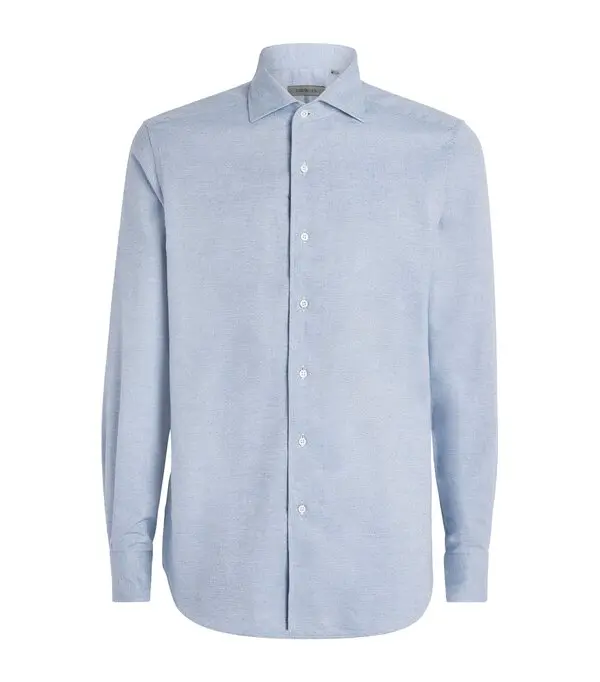 Corneliani Cotton-cashmere Shirt - Navy