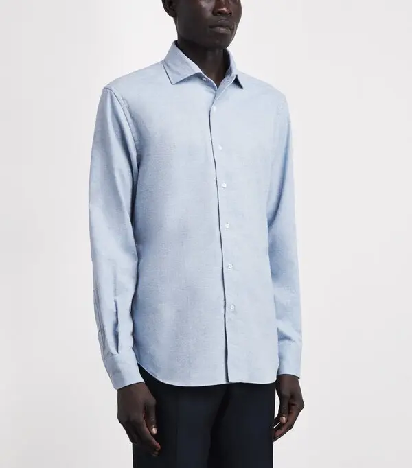 Corneliani Cotton-cashmere Shirt - Navy