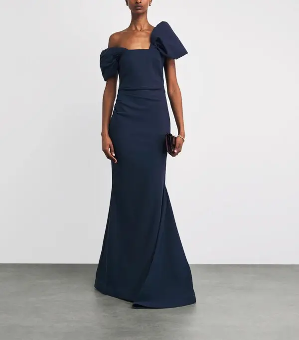 Rachel Gilbert Asymmetric Jade Gown