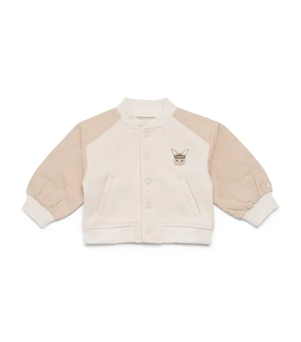 DONSJE Embroidered Bunny Bomber Jacket