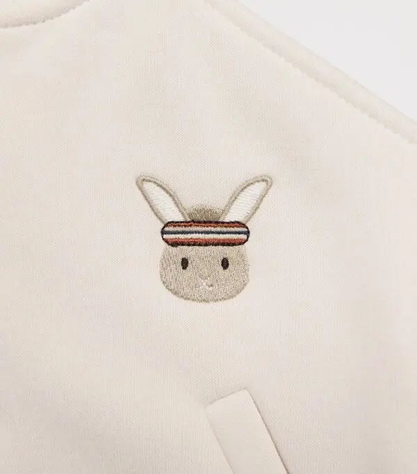 DONSJE Embroidered Bunny Bomber Jacket
