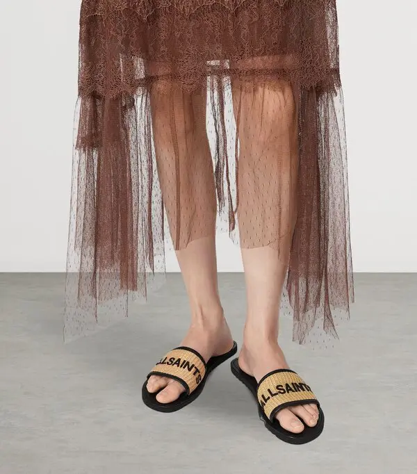 ALLSAINTS Raffia Hoxton Sliders