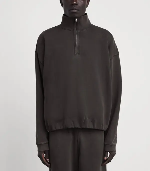 REPRESENT Cotton Initial Quarter-zip Sweatshirt