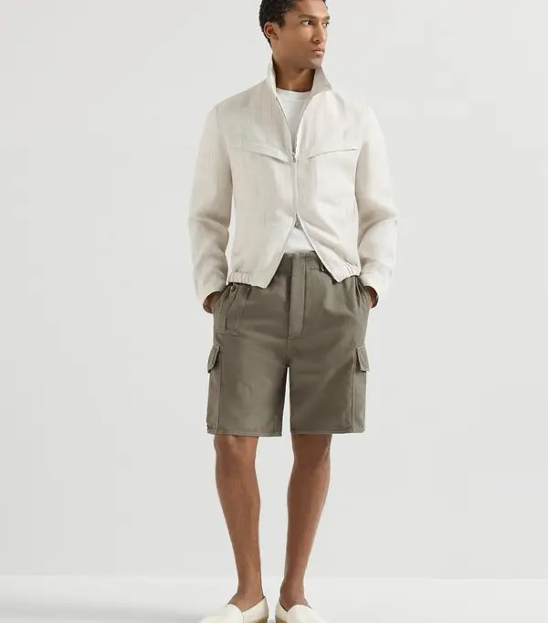 Brunello Cucinelli Cotton-linen Bermuda Shorts