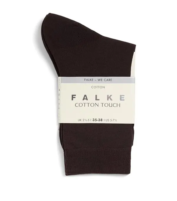 Falke Cotton Blend Crew Socks - Brown