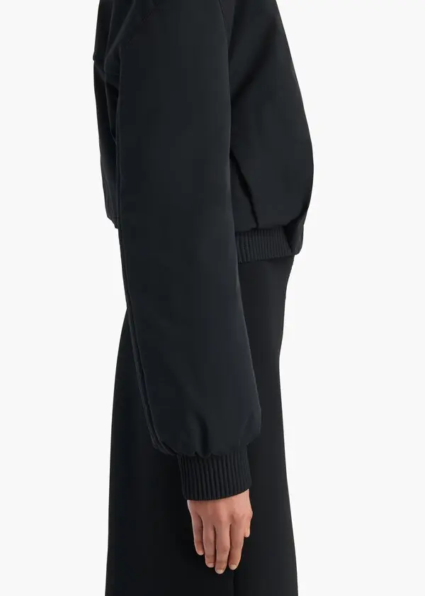 Khaite Technical Nylon Cropped Bomber Jacket