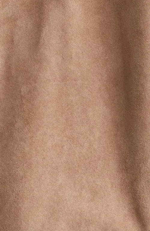 Staud Stud Detail Faux Suede Jacket