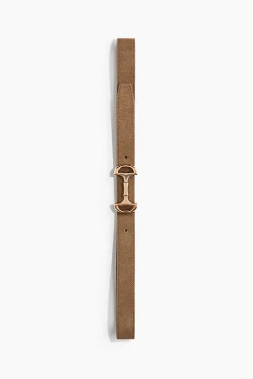 H&m Leather Belt With Snaffle Buckle - Brown