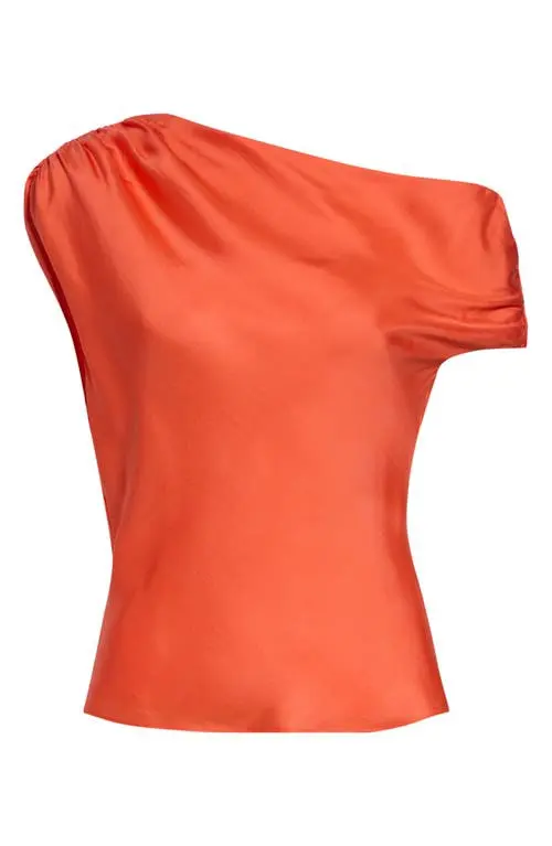 TOCCIN Veda One-shoulder Ruched Top - Flame