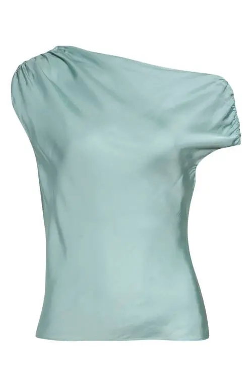 TOCCIN Veda One-shoulder Ruched Top - Seabreeze