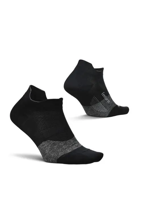 FEETURES Elite Ultra Light Cushion Ankle Socks - Black