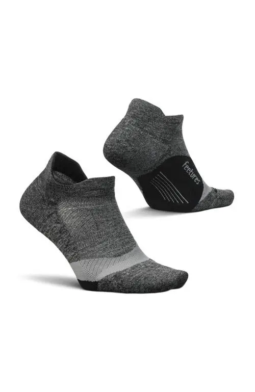 FEETURES Elite Light Cushion No-show Tab Athletic Ankle Socks - Slate