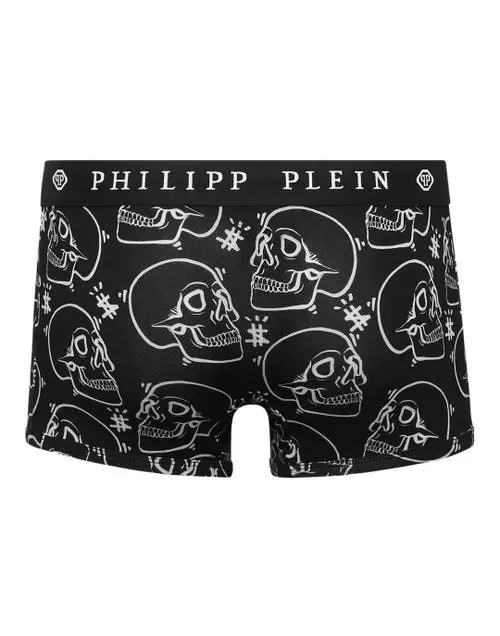 Philipp Plein Boxer Allover Outline Skull