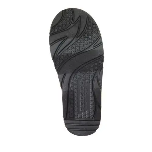 DEARFOAMS Fireside Adelaide Sport Knit Water Repellent Clogs With Genuine Australian Shearling - Black