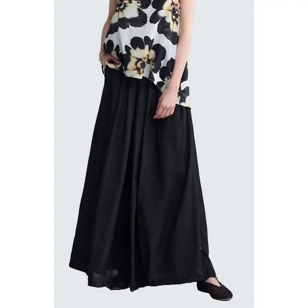 LUUKAA Auralie Wide-leg Fluid Pants - Black
