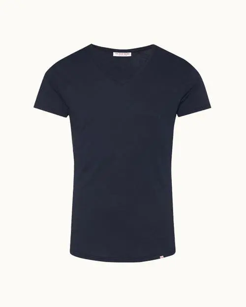 Orlebar Brown Ob V Tailored Fit V-neck T-shirt - Navy