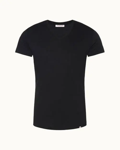 Orlebar Brown Ob V Tailored Fit V-neck T-shirt - Black