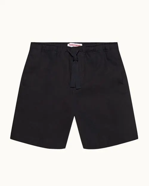 Orlebar Brown Alex Linen Relaxed Fit Drawcord Shorts - Night Iris
