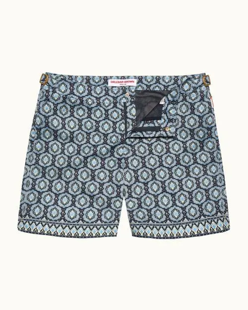 Orlebar Brown Bulldog Mid-length Classic Fit Swim Shorts - Night Iris