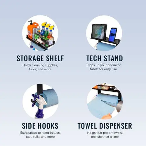 STOREYOUR Quick Clean Paper Towel Holder And Wall Shelf