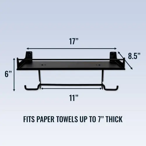 STOREYOUR Quick Clean Paper Towel Holder And Wall Shelf