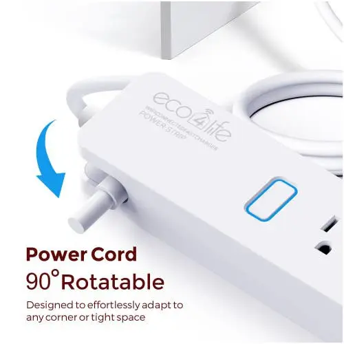 ECO4LIFE Smart Wifi Surge Protector Power Strip
