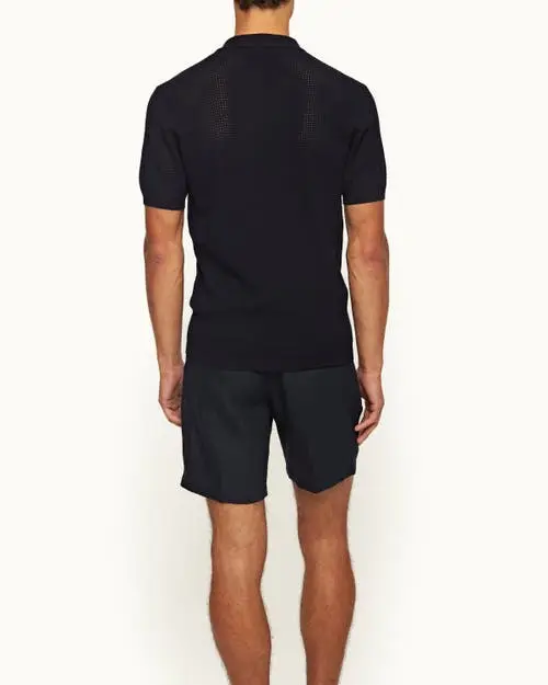 Orlebar Brown Norwich Tailored Fit Italian Linen Shorts - Night Iris