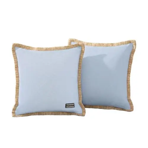 Hunter Amelia Square Outdoor Pillow 2-piece Set - Light Blue