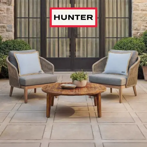 Hunter Amelia Square Outdoor Pillow 2-piece Set