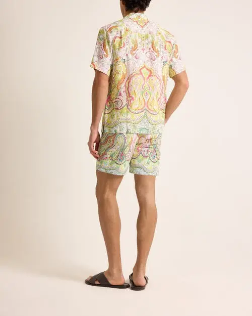 Orlebar Brown Maitan Linen Relaxed Fit Linen Fairground Shirt