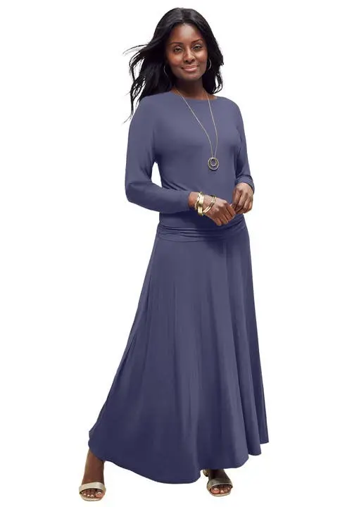 JESSICA LONDON Dolman Sleeve Skirt Set - Deep Dusk