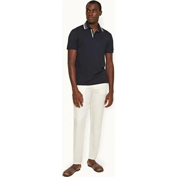 Orlebar Brown Cornell Linen Tailored Fit Washed Linen Trousers - Sandbar