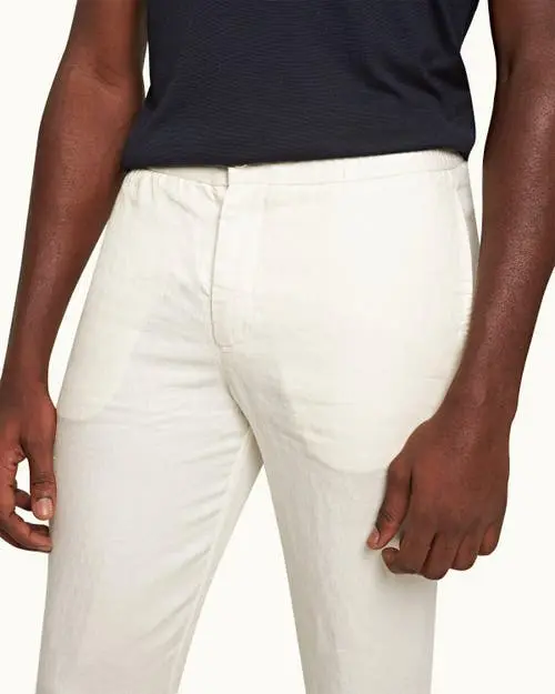 Orlebar Brown Cornell Linen Tailored Fit Washed Linen Trousers