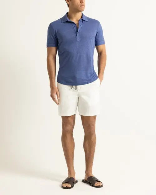 Orlebar Brown Sebastian Linen Tailored Fit Linen Polo Shirt