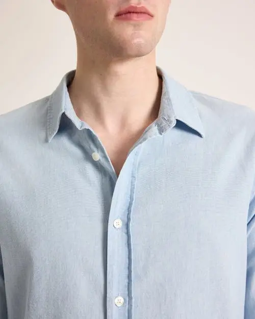 Orlebar Brown Giles Chambray Tailored Fit Chambray Shirt