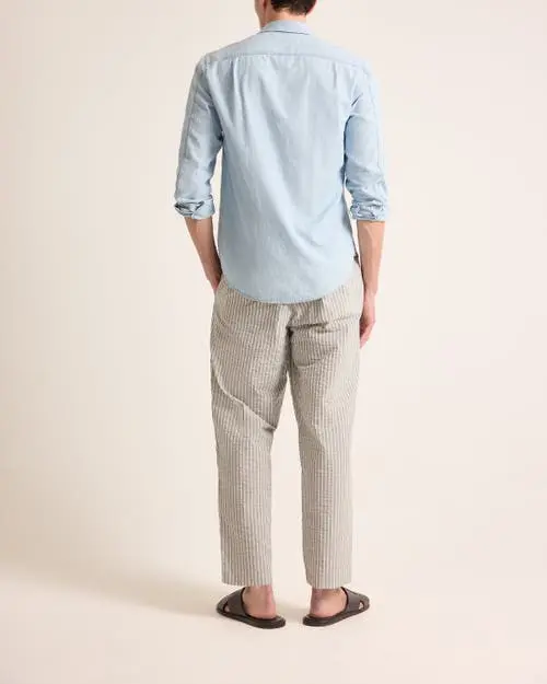 Orlebar Brown Giles Chambray Tailored Fit Chambray Shirt